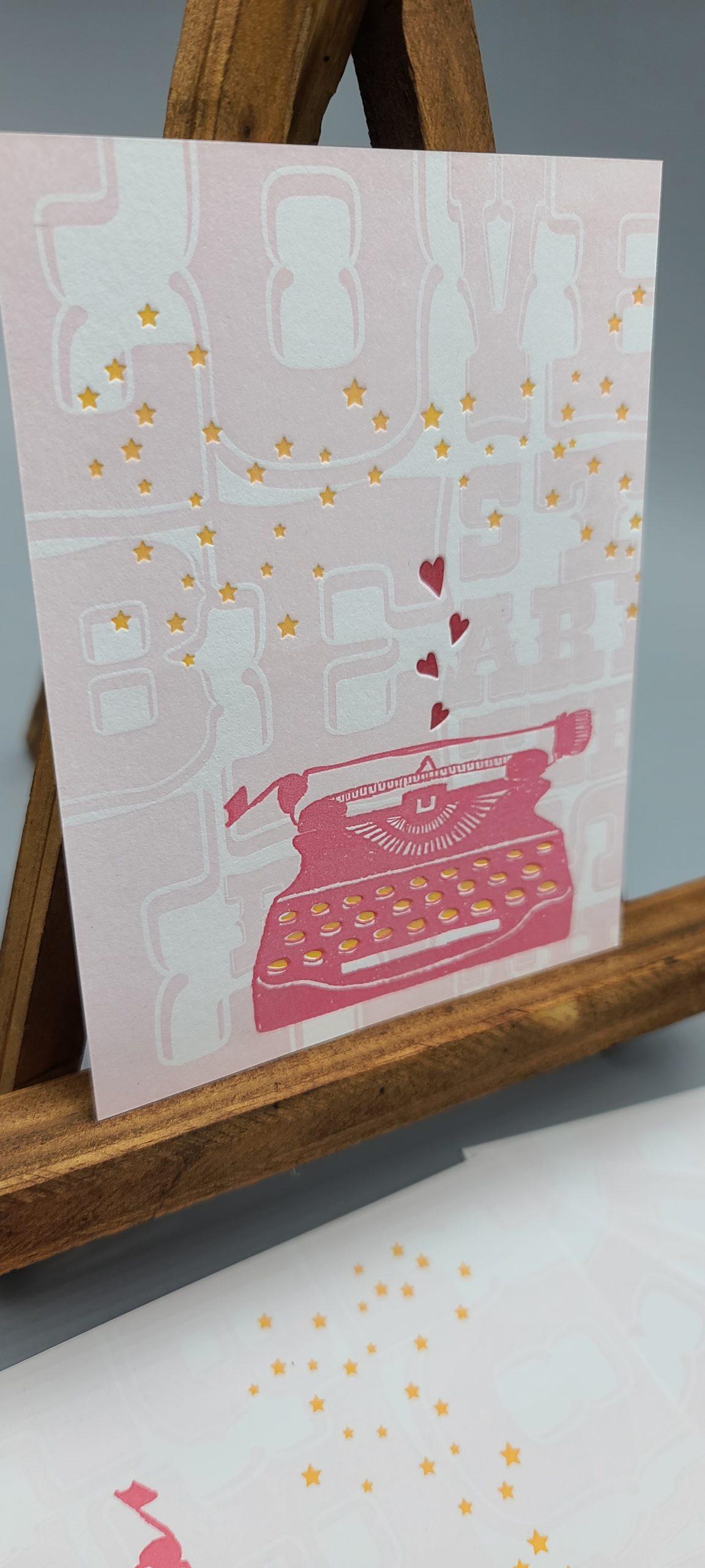 Set of 6 Typewriter Love postcards - A Letterpress Design Studio
