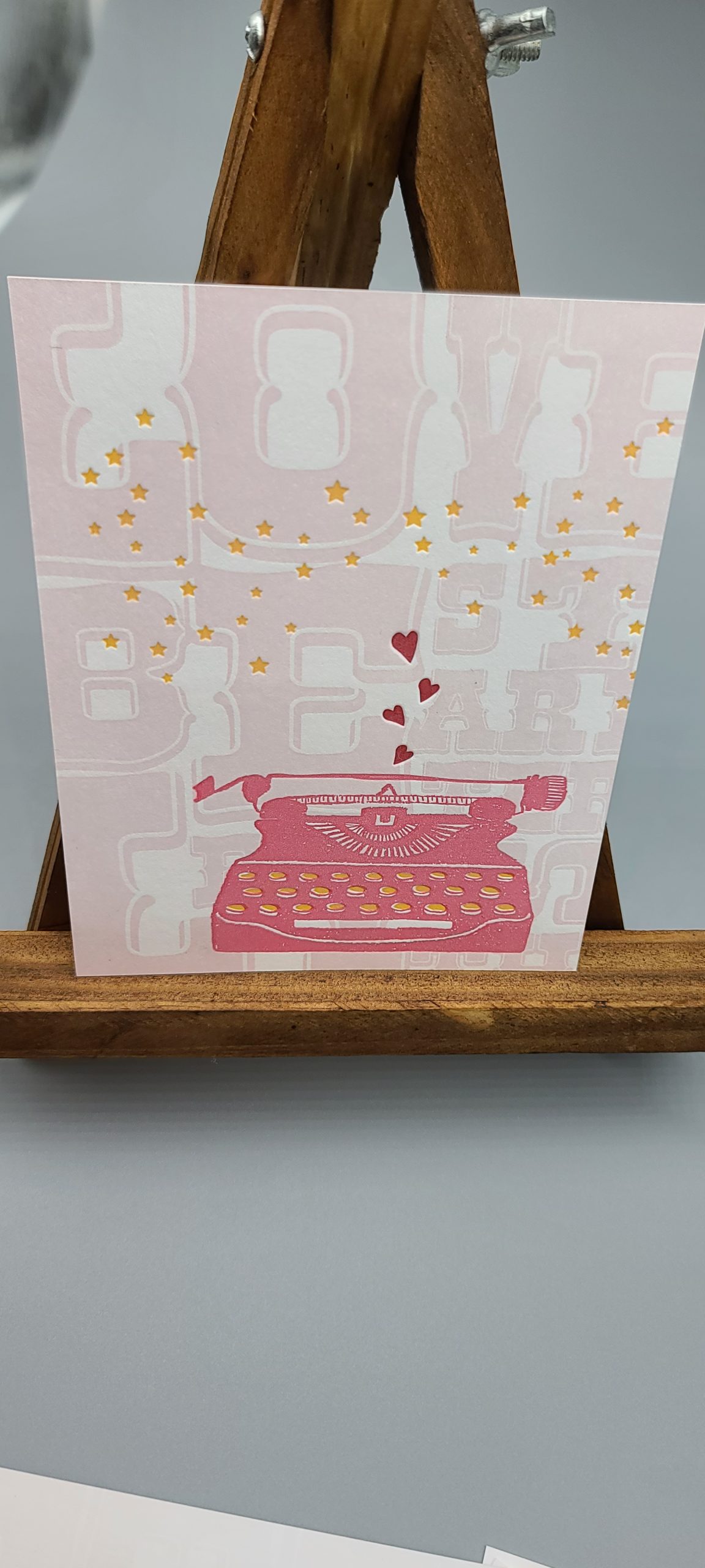 Set of 6 Typewriter Love postcards - A Letterpress Design Studio